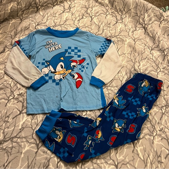 Sonic The Hedgehog | Pajamas | Kids Sonic The Hedgehog Pajama Set Xs ...